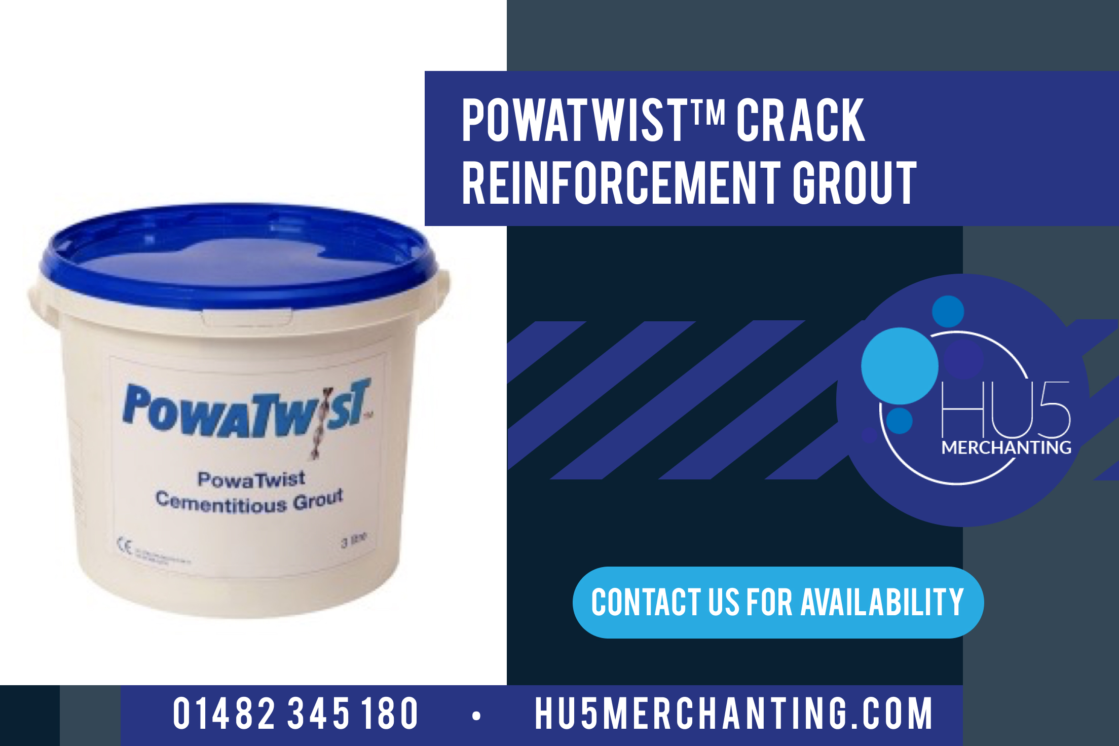 PowaTwist™ Crack Reinforcement Grout - HU5 Merchanting