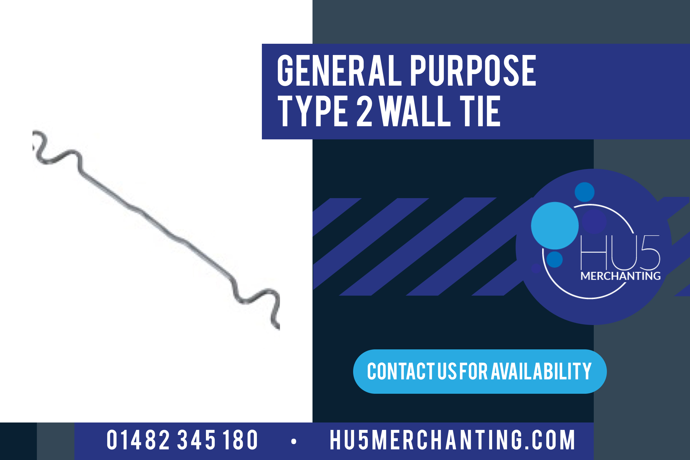 General Purpose Type 2 Wall Tie - HU5 Merchanting
